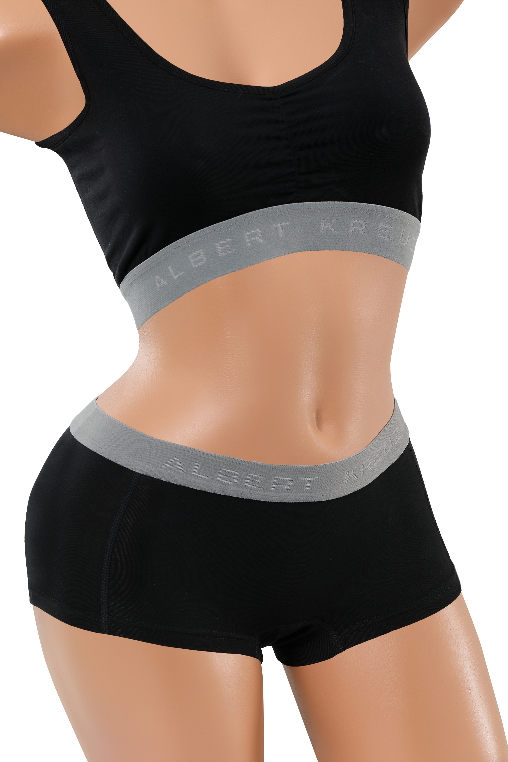 ALBERT KREUZ | Women's boyshort panty stretch cotton black ALBERT KREUZ | Women's boyshort panty stretch cotton black