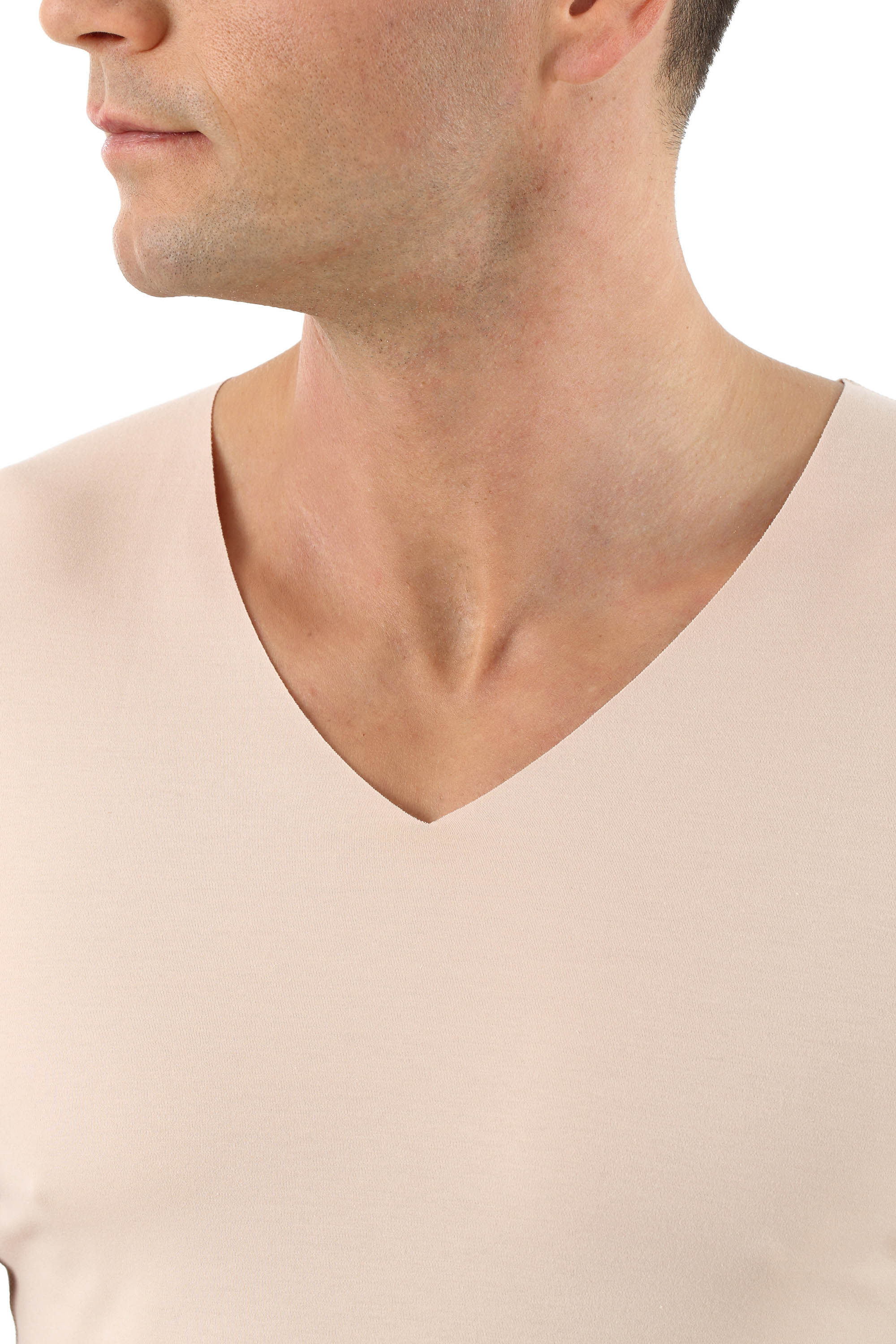 ALBERT KREUZ | Laser cut invisible seamless v-neck undershirt short ...