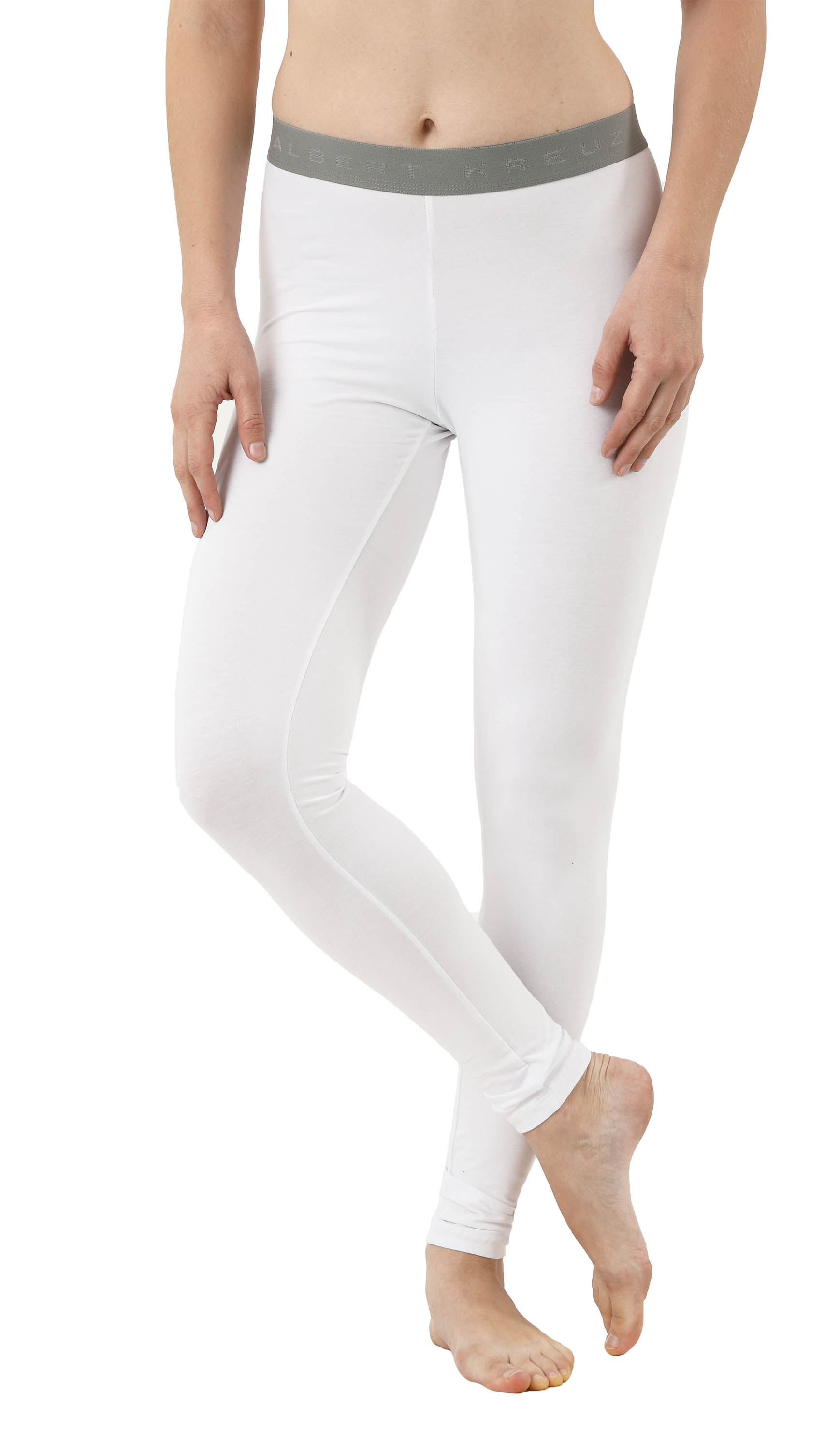ALBERT KREUZ | Women's leggings organic stretch cotton white ALBERT KREUZ | Women's leggings organic stretch cotton white