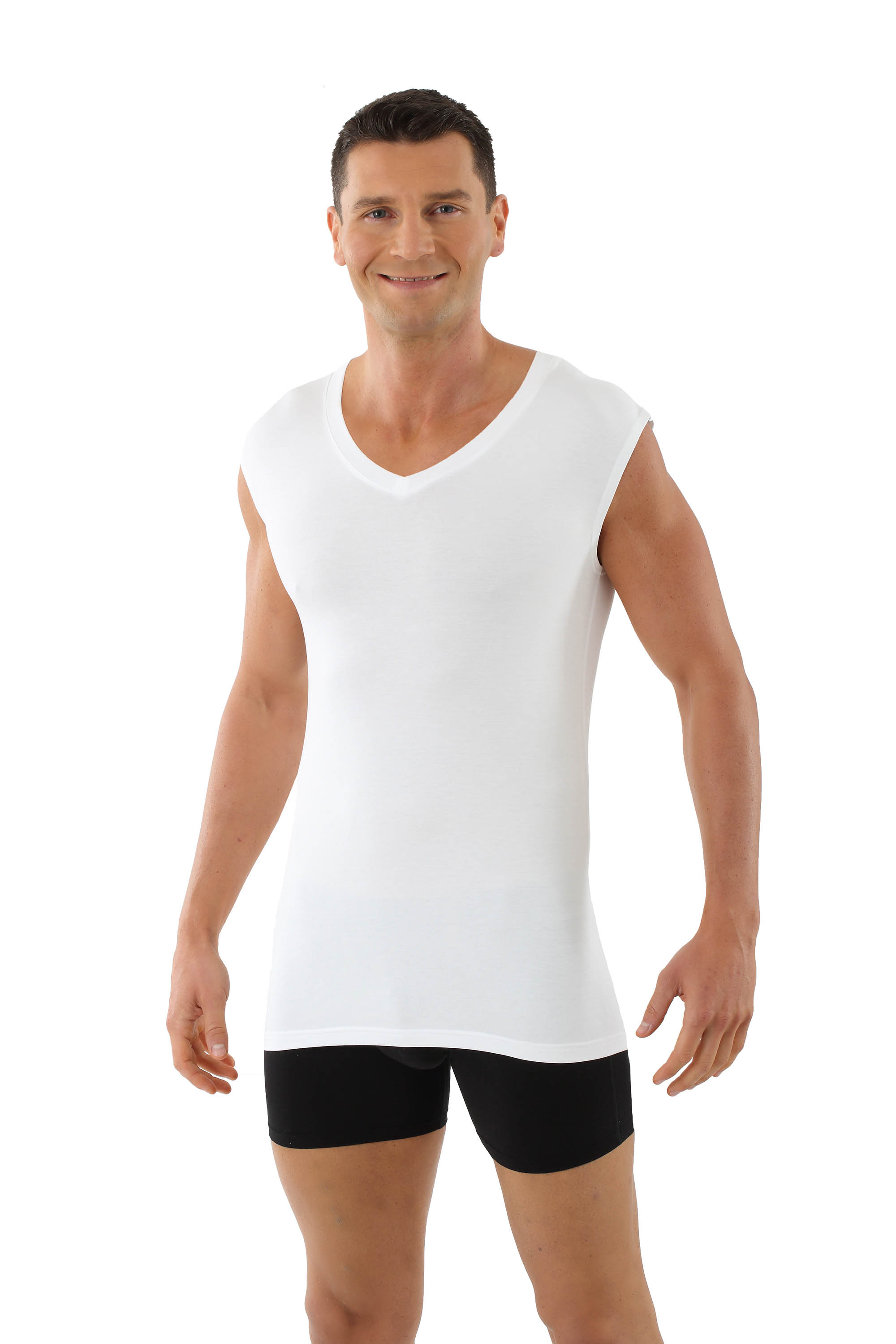 ALBERT KREUZ | Men's microfiber undershirt "Stuttgart" sleeveless with ...